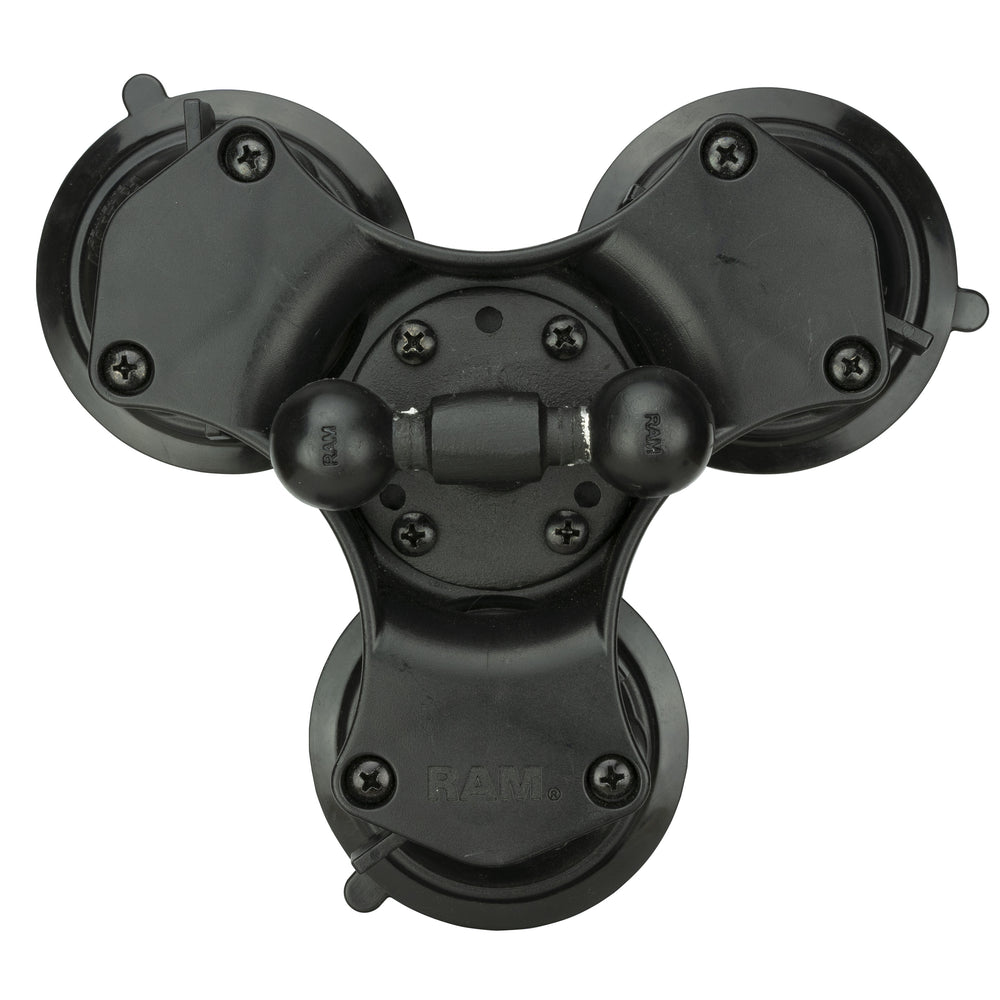 RAM® Twist-Lock™ Triple Suction Cup Double Ball Base | Mounts PH